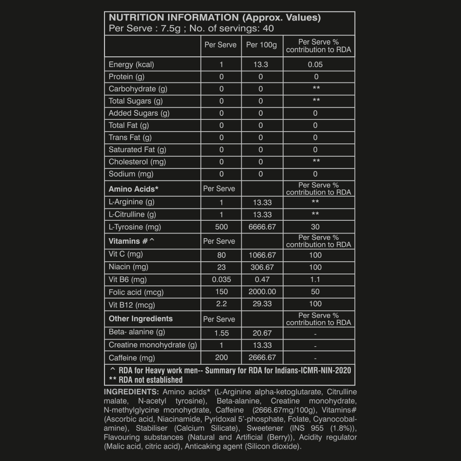 Thunder Pre-Workout Supplement - Muscle Trail